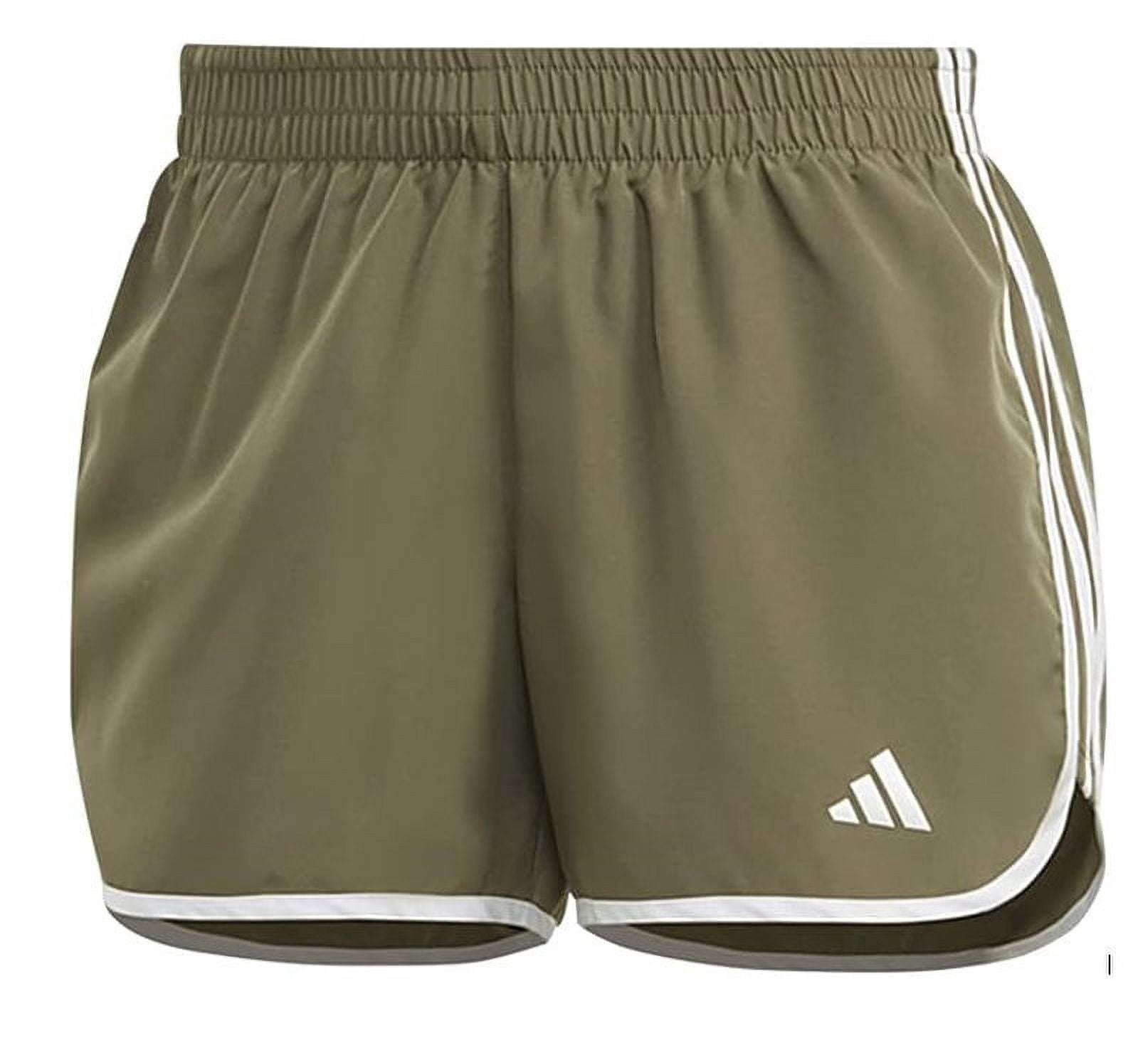 adidas Womens Pacer 3-Stripes Knit Shorts Size 3X Color Olive Strata ...