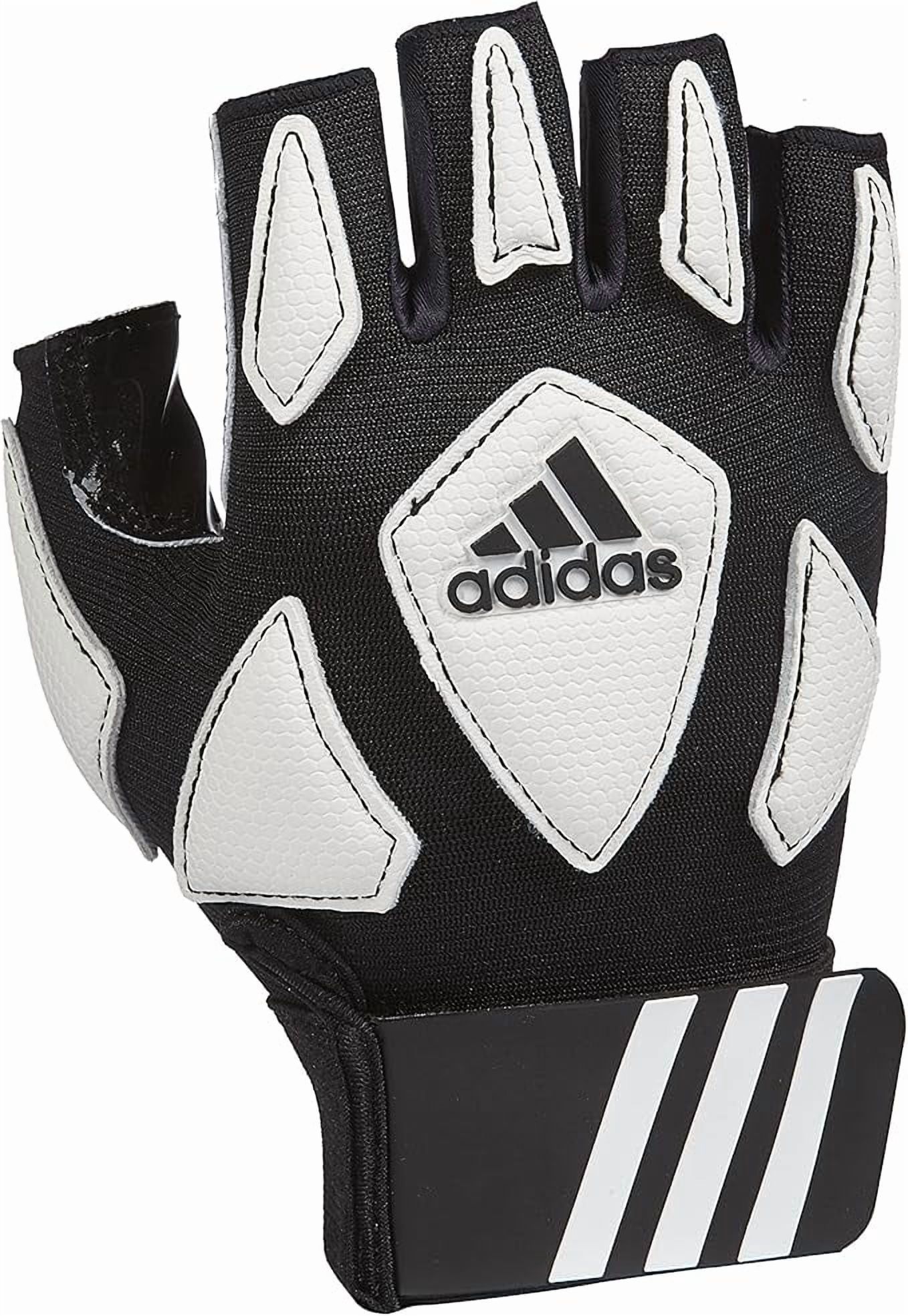 adidas Youth Scorch Destroy 2 Half Finger Lineman's Glove, Black/White ...