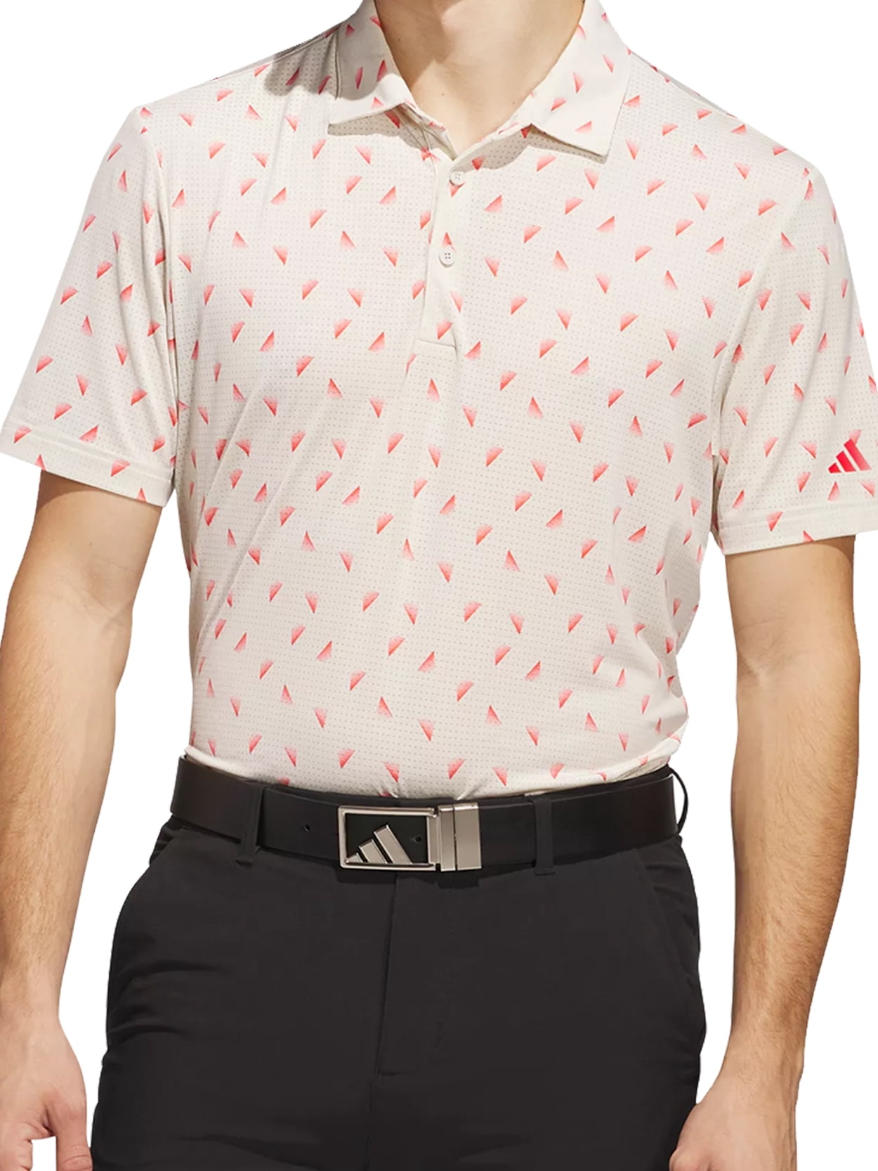 Adidas Golf Men's Ultimate365 Printed Mesh Polo Shirt, Medium Alumina ...