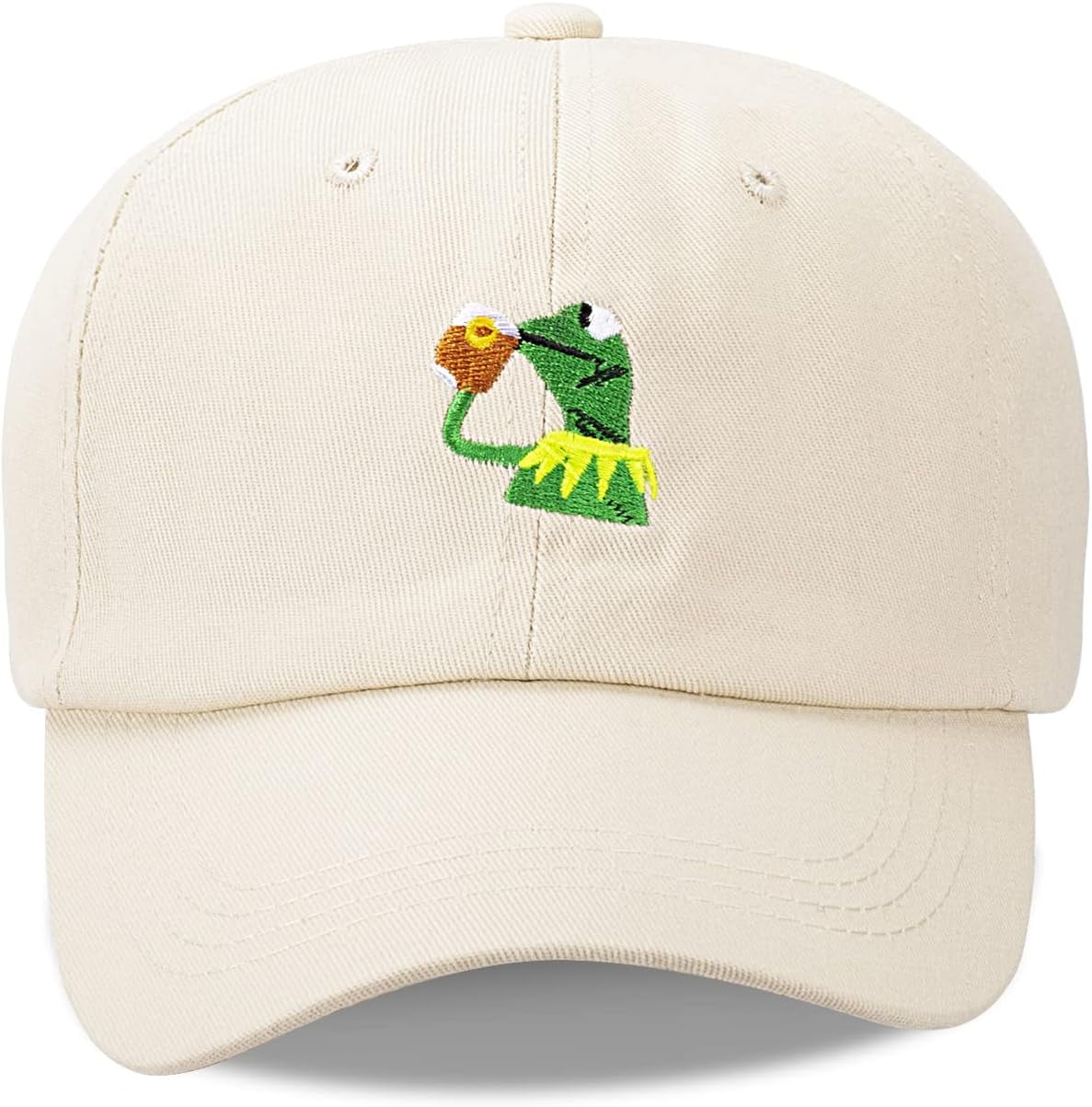 adjustable kermit the frog embroidered baseball cap - unisex classic ...