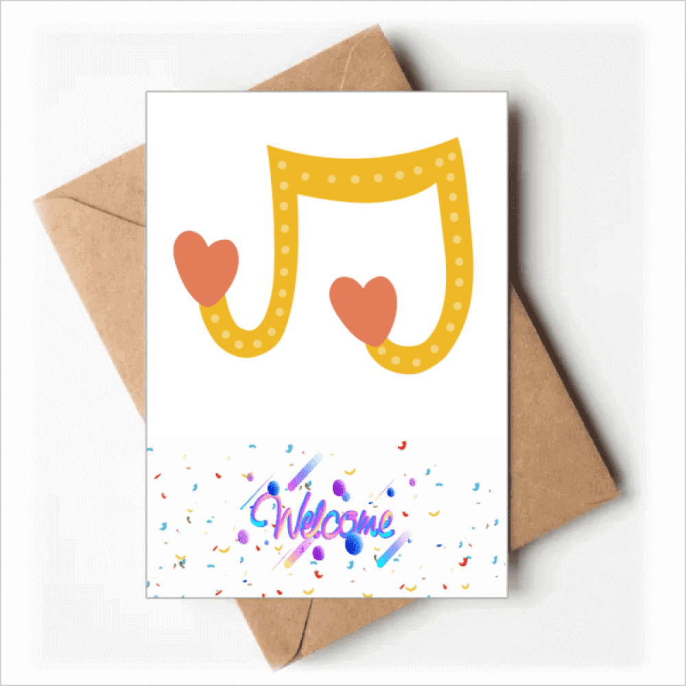 adorable Shaped music notes Welcome Back Greeting Cards Envelopes Blank ...