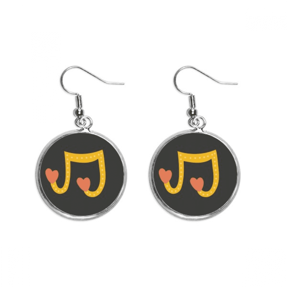 adorable shaped music notes ear dangle silver drop ear jewelry woman ...
