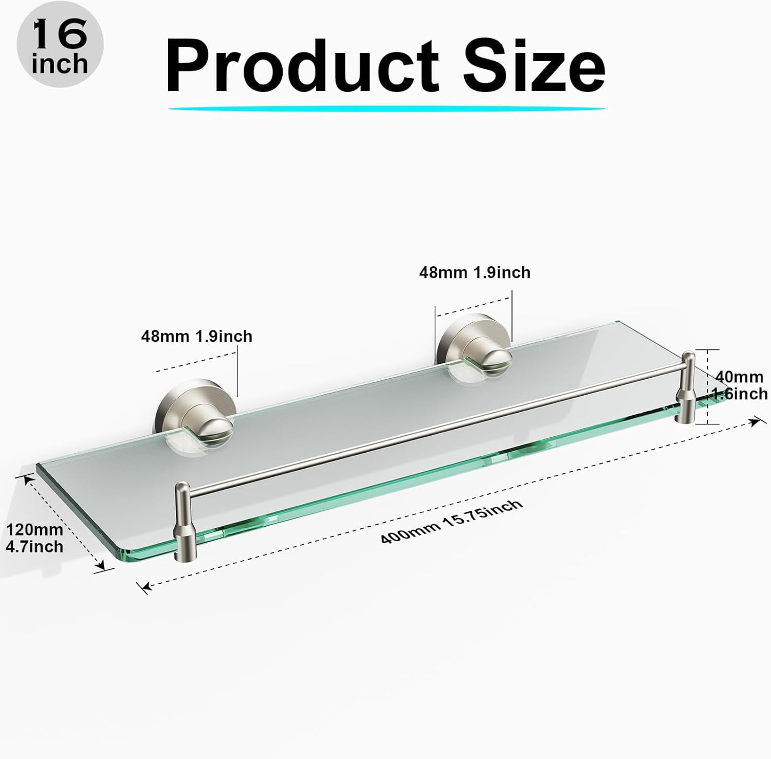 Brushed Nickel Floating Shelves
