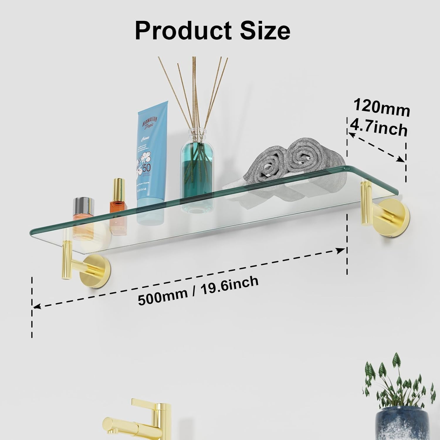 Brushed Nickel Floating Shelves