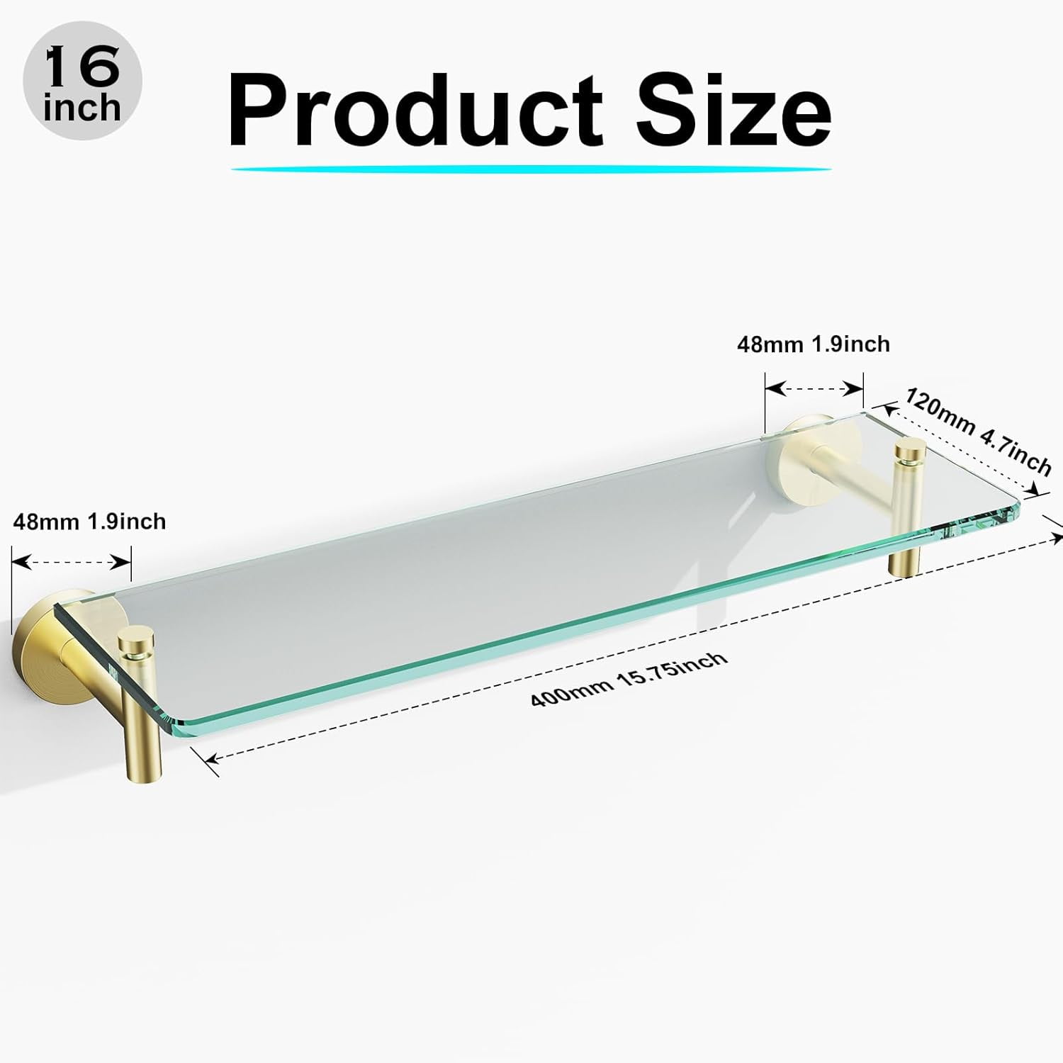 Brushed Nickel Floating Shelves