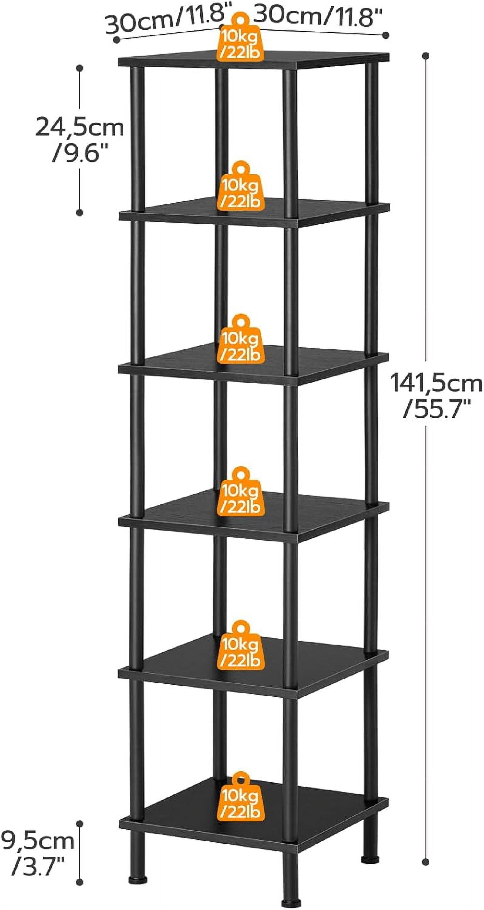 aduiopbnk 6-Tier Corner Shelf Corner Rack Display Shelf Tall Storage ...
