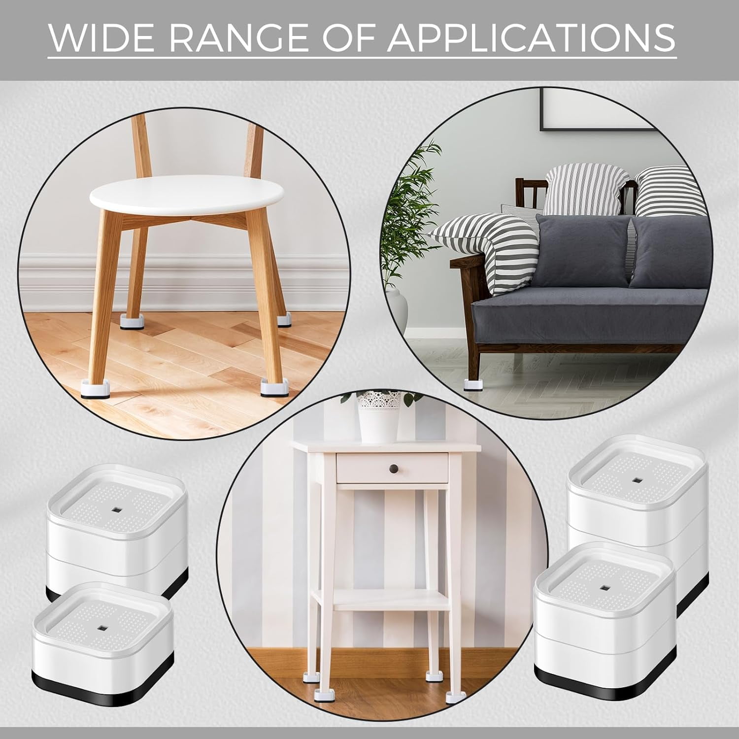 aduiopbnk Ecally Furniture Risers Adjustable Bed Risers Desk Leg Risers ...