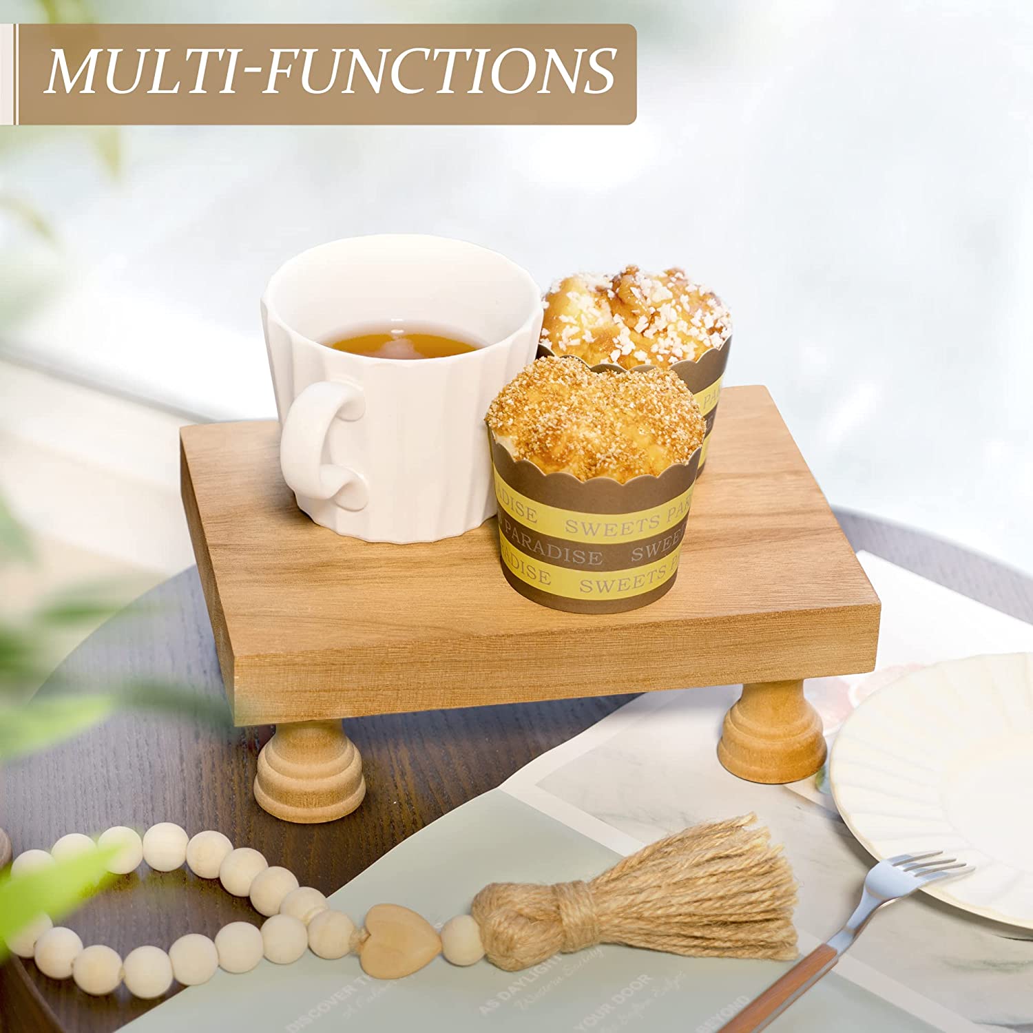 aduiopbnk Farmhouse Riser for Room Decor Decorative Pedestal Stand For ...