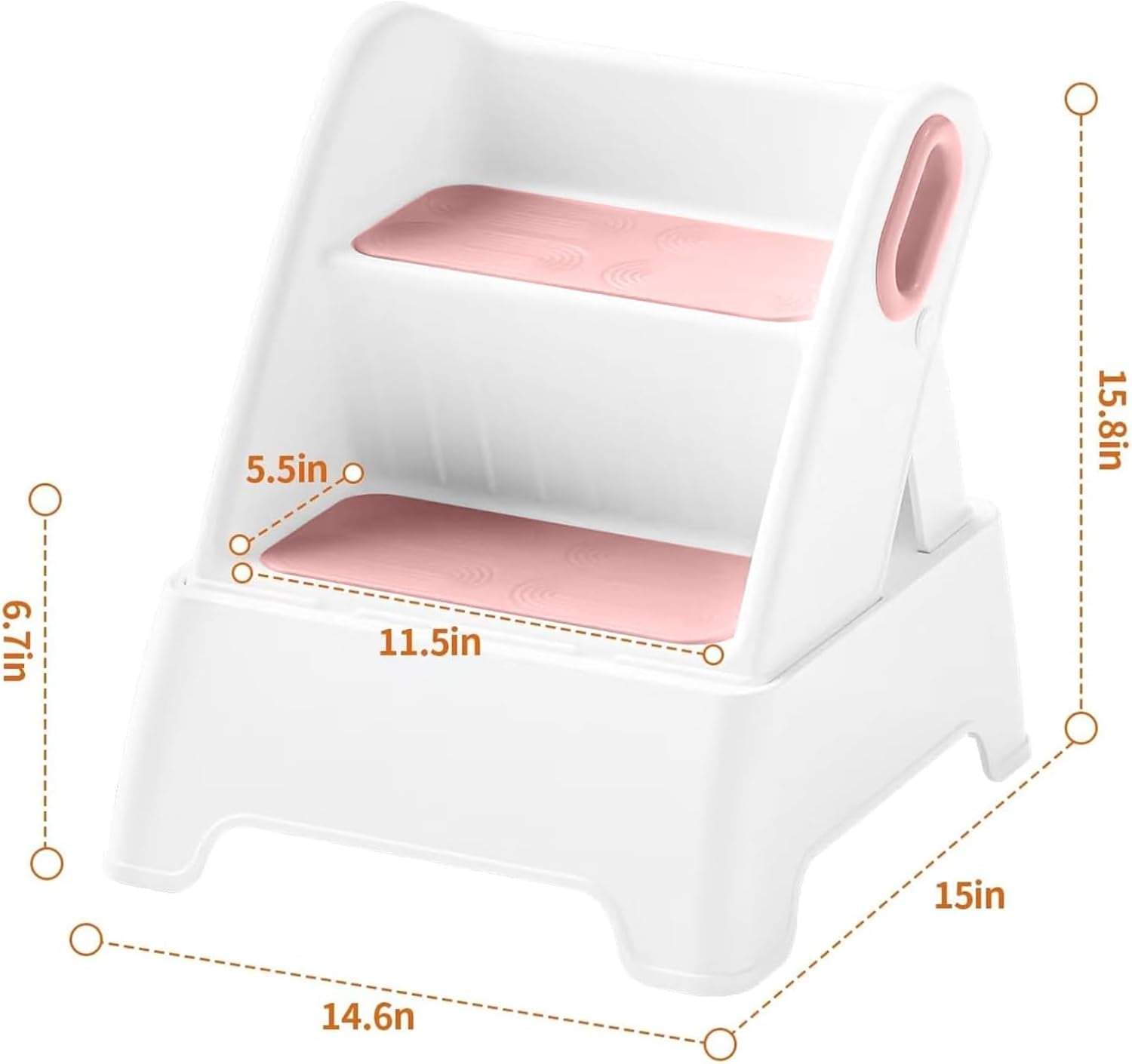 aduiopbnk Toddler Step Stool Adjustable 2 Step Stools for Kids ...
