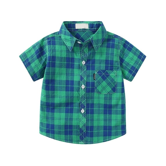adviicd Baby/Toddler Girls Button Down Short Sleeve Collared Shirt ...