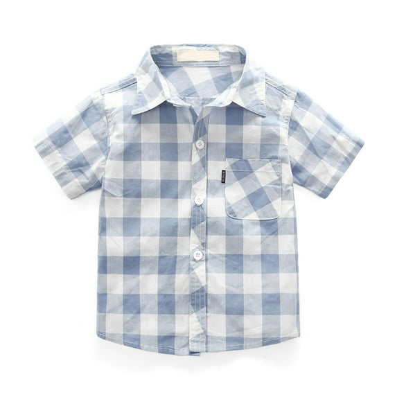 adviicd Baby/Toddler Girls Button Down Short Sleeve Collared Shirt ...