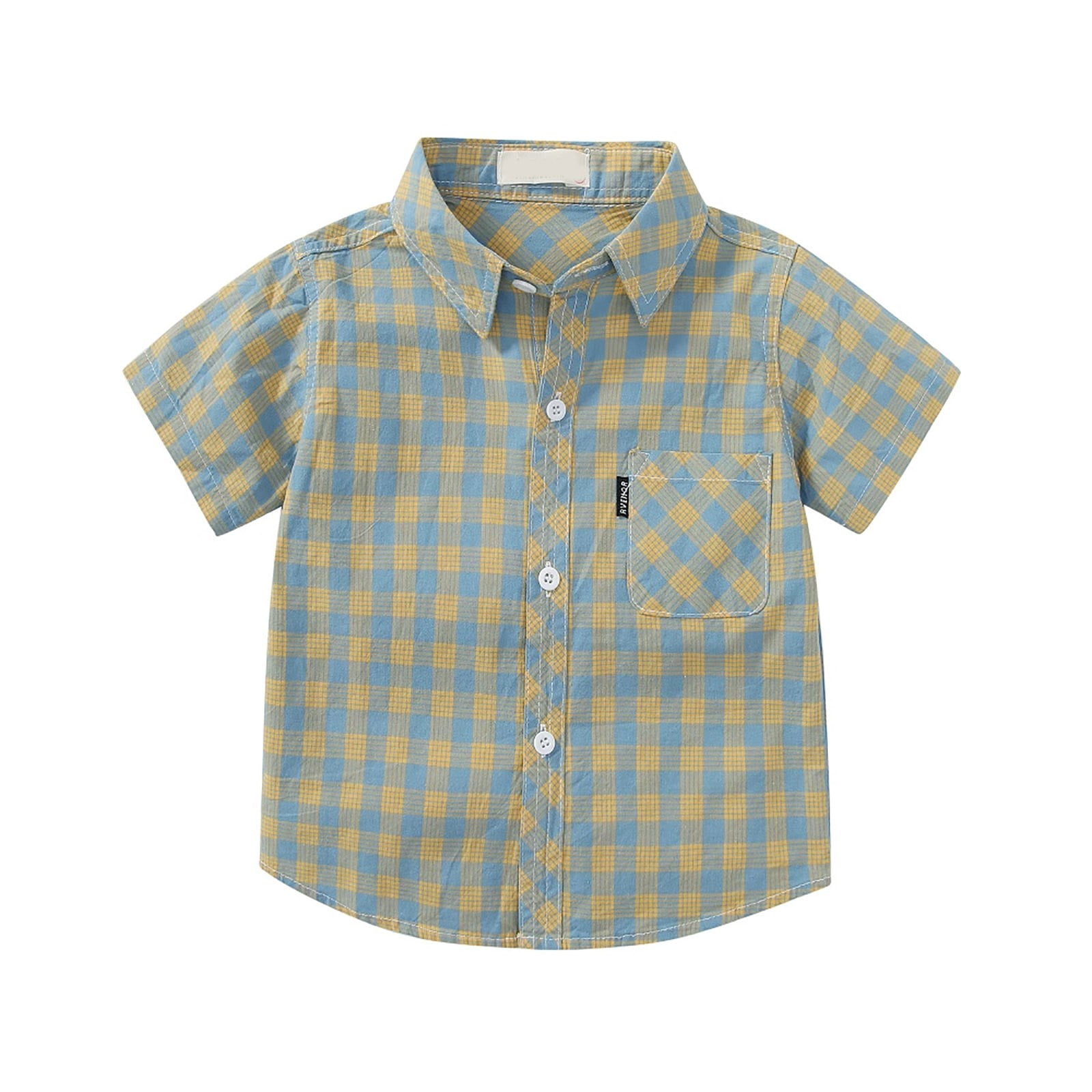 adviicd Baby/Toddler Girls Button Down Short Sleeve Collared Shirt ...