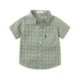 adviicd Baby/Toddler Girls Button Down Short Sleeve Collared Shirt ...