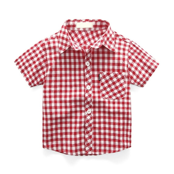adviicd Baby/Toddler Girls Button Down Short Sleeve Collared Shirt ...