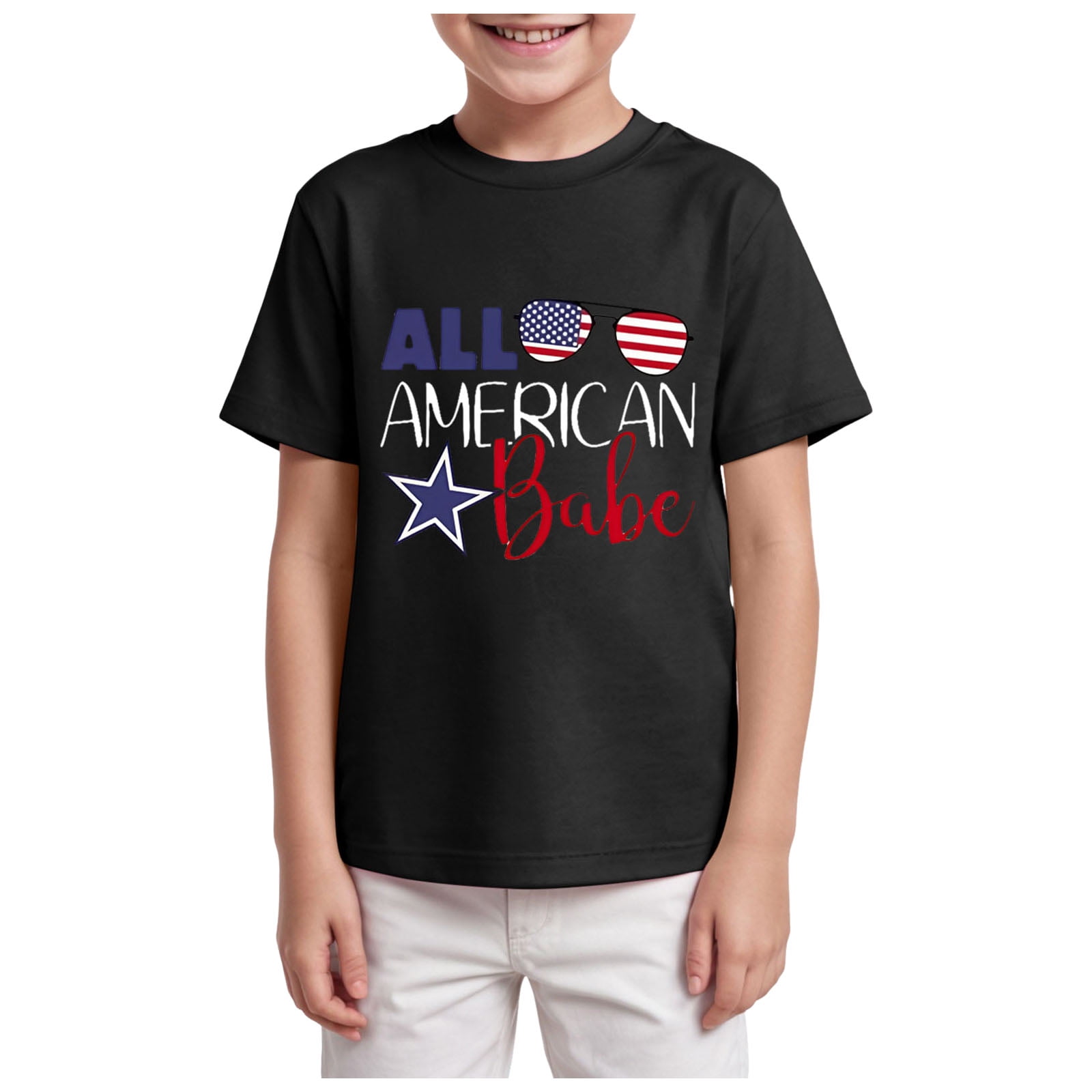 adviicd Boys American Flag Shirt 4th of July Shirt for Kids Boys USA Flag Shirt Toddler Boys ...