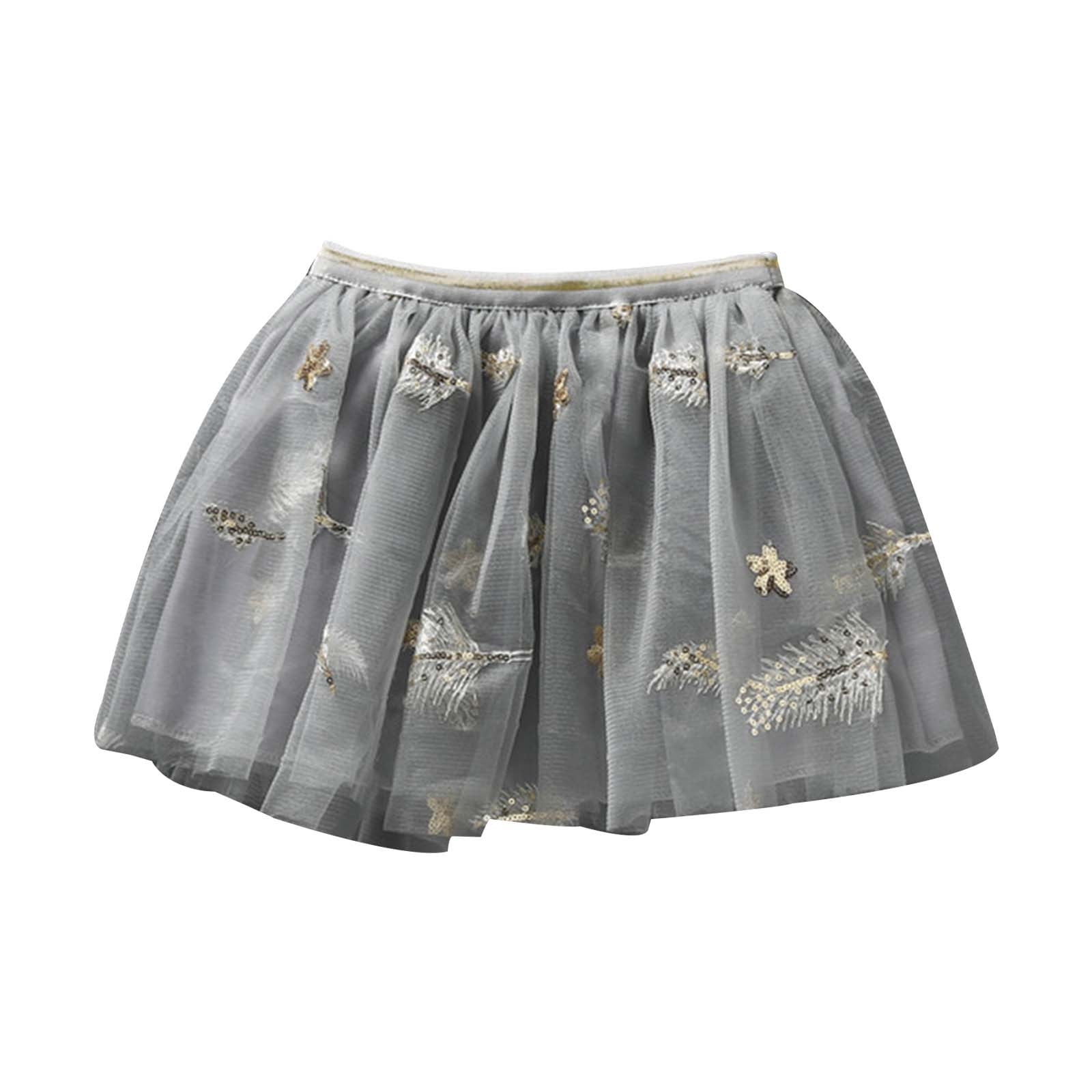 adviicd Dance Skirts for Girls Girls Tutu Skirt Elastic Tulle Stripe ...