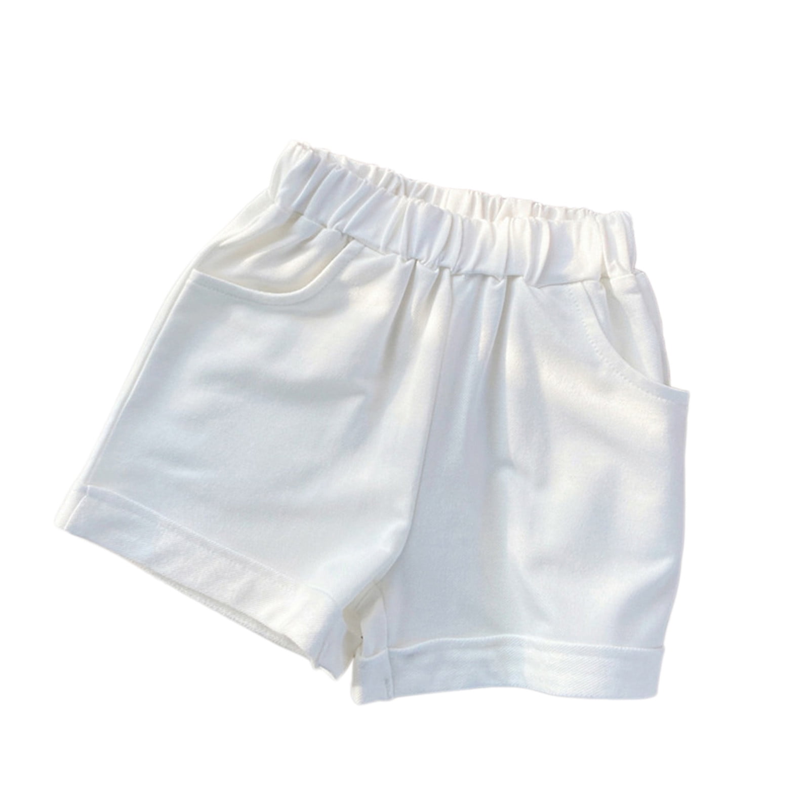 adviicd Girl Shorts Girls Everyday Denim Shorts Elastic Straight Leg ...