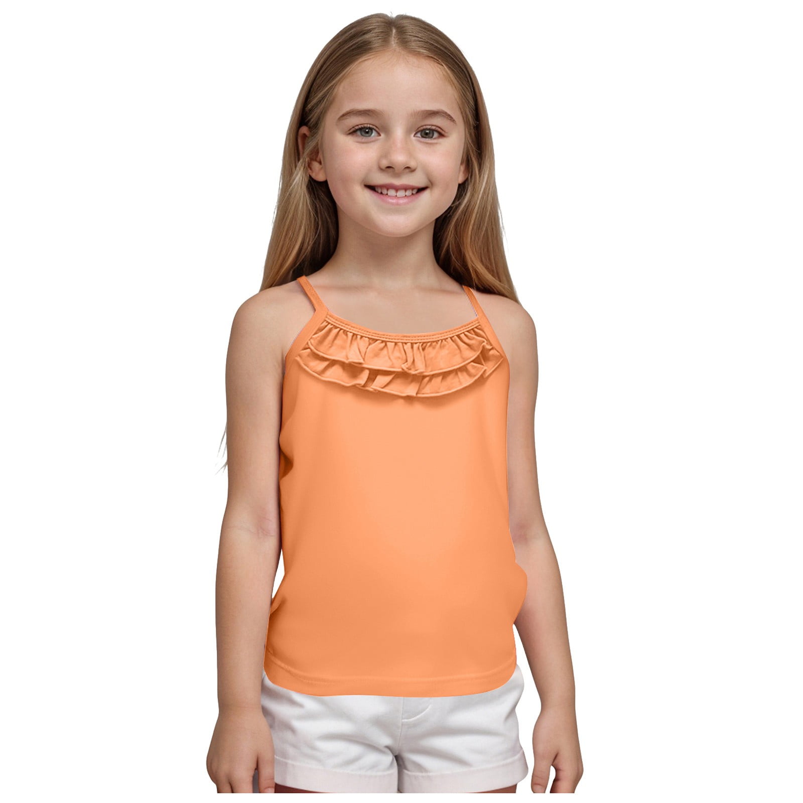 adviicd Girl's Full Sleeveless Camisole Tank Tops Kids Comfort ...