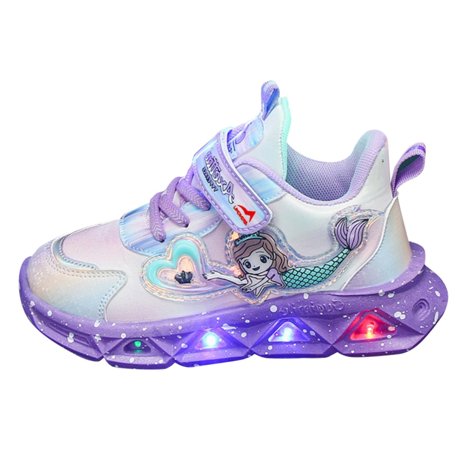 adviicd Girls Led Shoes Flashing Light Up Sneakers (Purple,8-9 Years ...