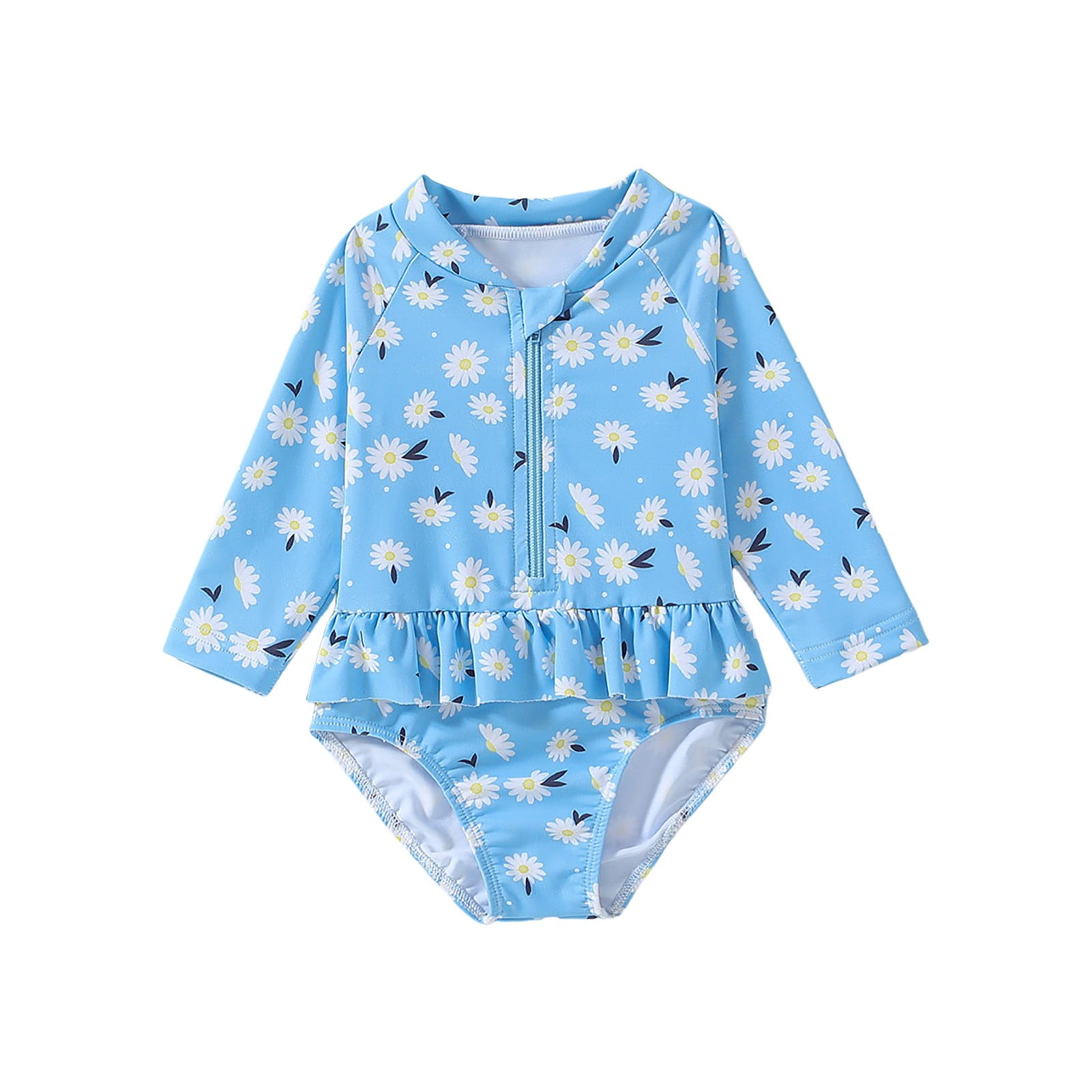 adviicd Girls Rash Guard Swimsuit Girls Long Sleeve Rash Guard One ...