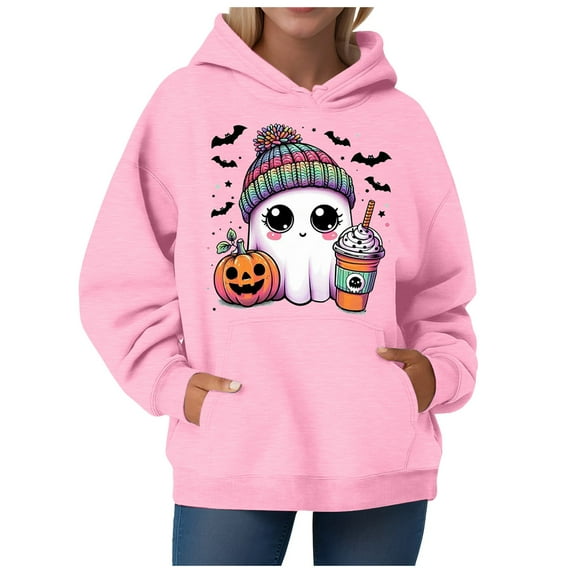 adviicd Halloween Spooky Sweatshirt for Women Funny Ghostface Graphic ...