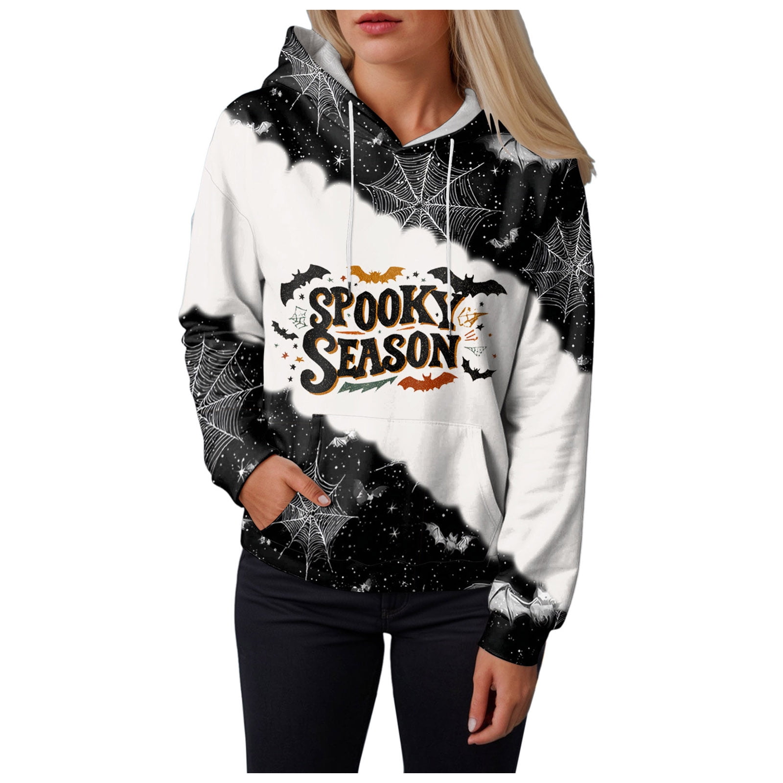 adviicd Halloween Sweatshirts for Women Spooky Season Ghost Sweatshirt ...