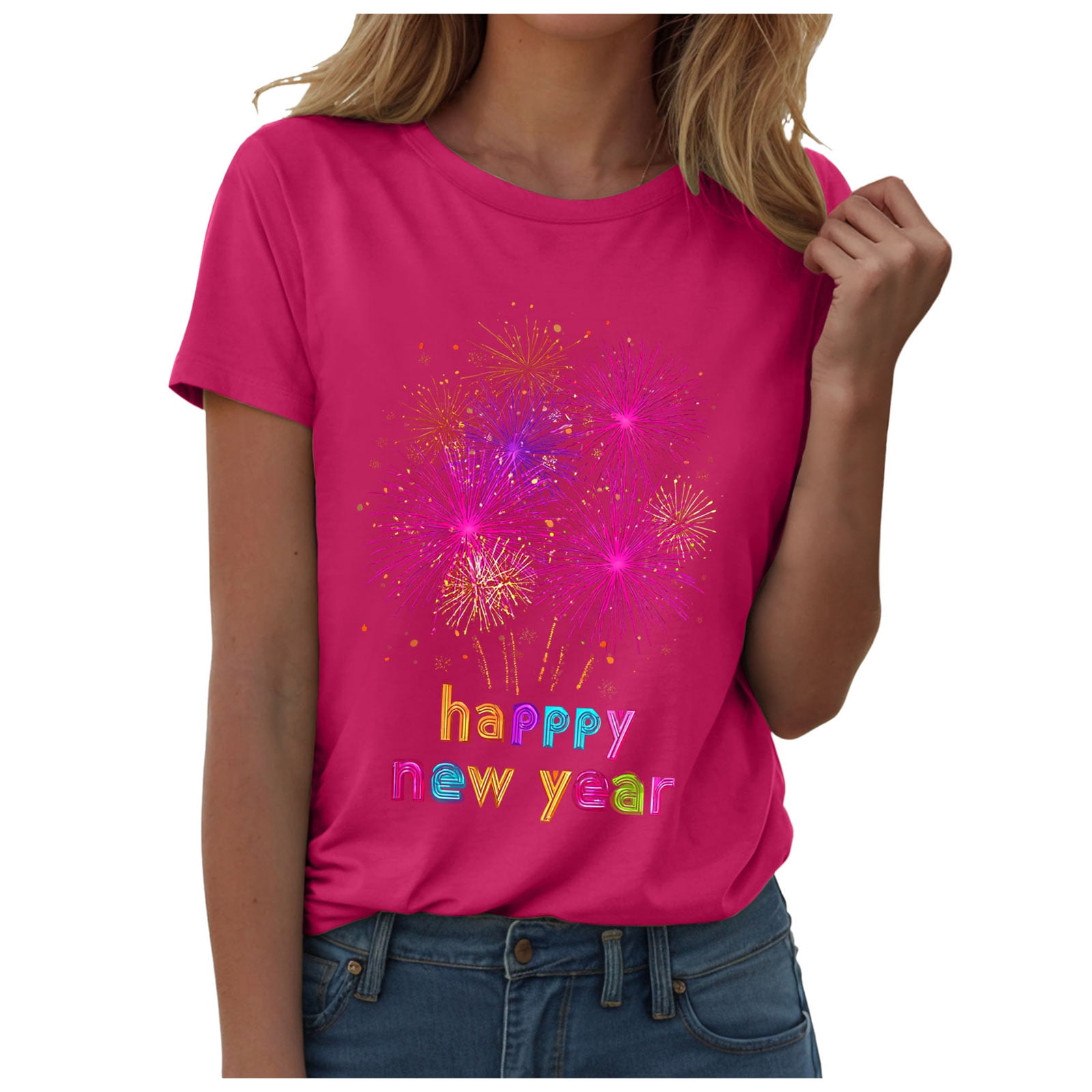 adviicd Happy New Year Shirt for Women 2026 New Years Eve T-Shirt ...