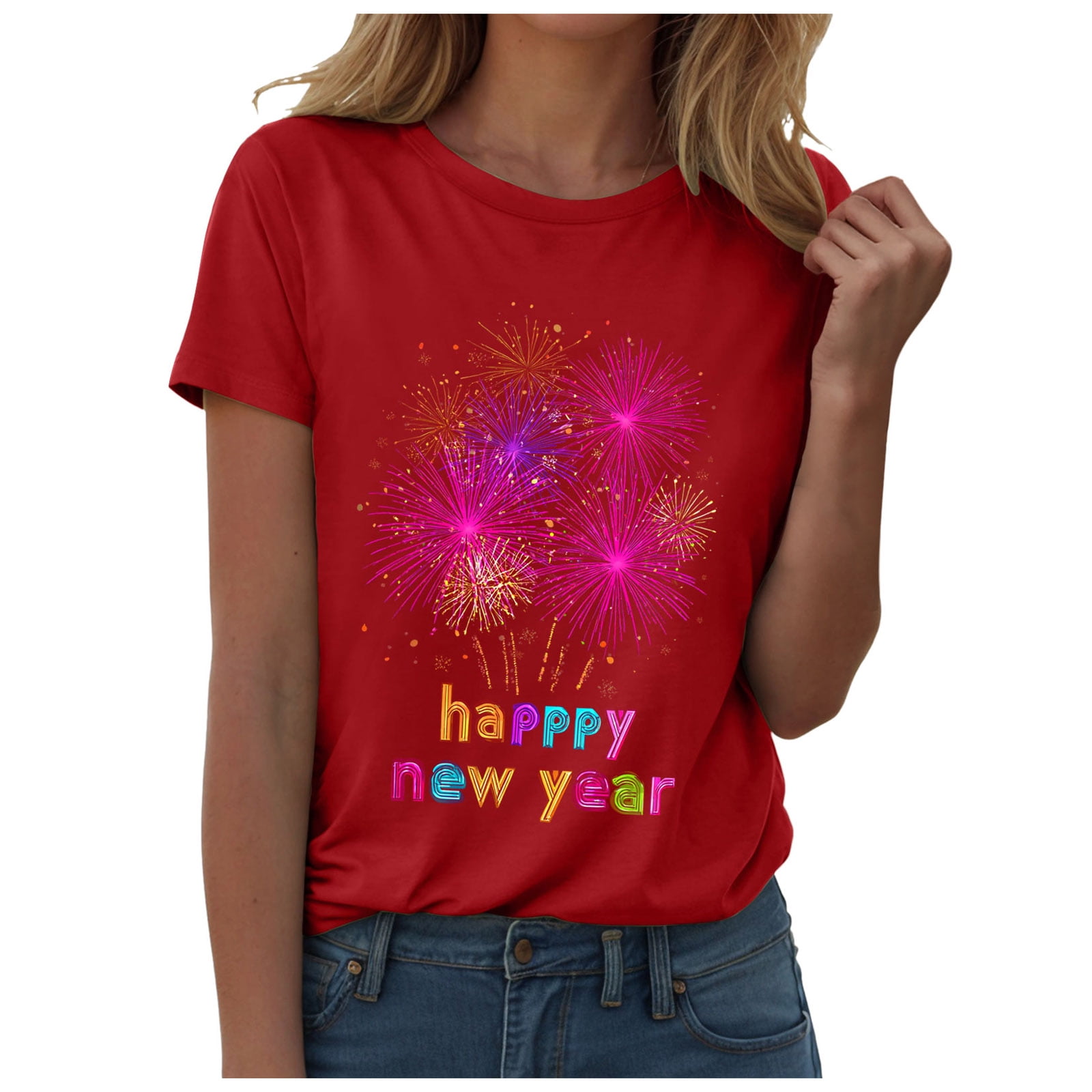 adviicd Happy New Year Shirt for Women 2026 New Years Eve T-Shirt ...