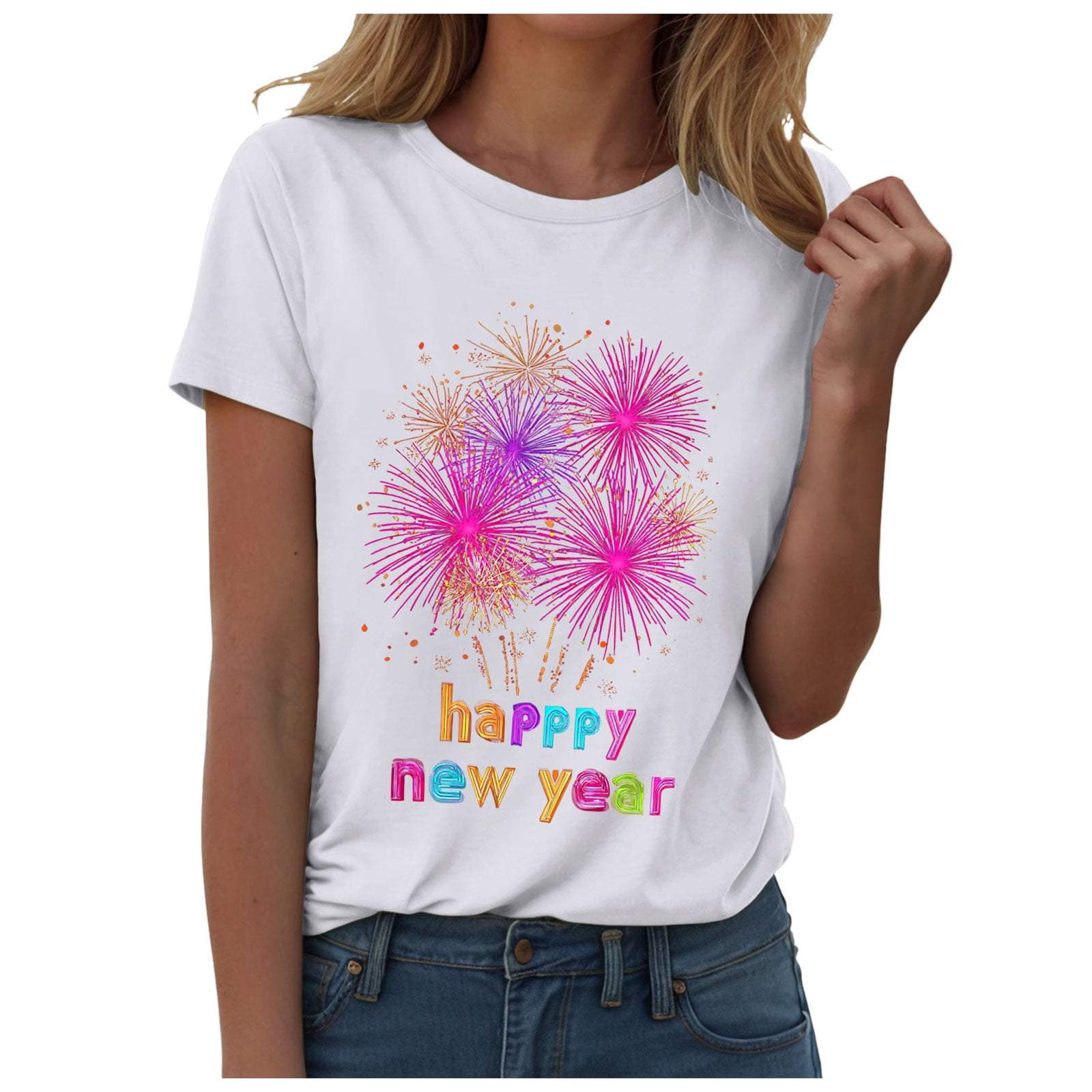 adviicd Happy New Year Shirt for Women 2026 New Years Eve T-Shirt ...