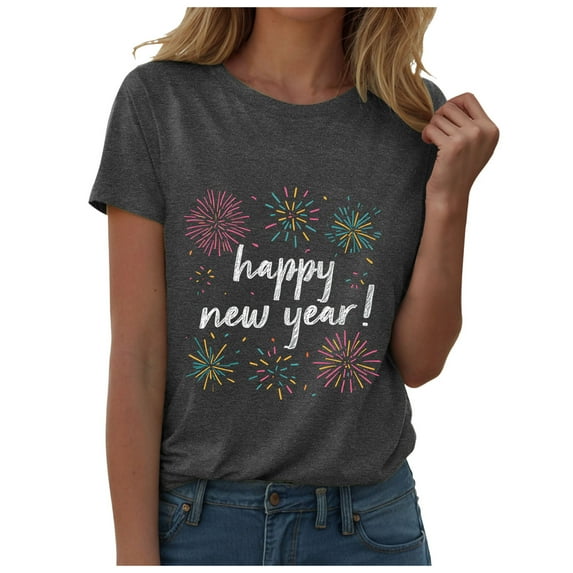adviicd Happy New Year T-Shirt for Women New Year's Eve Party 2026 ...