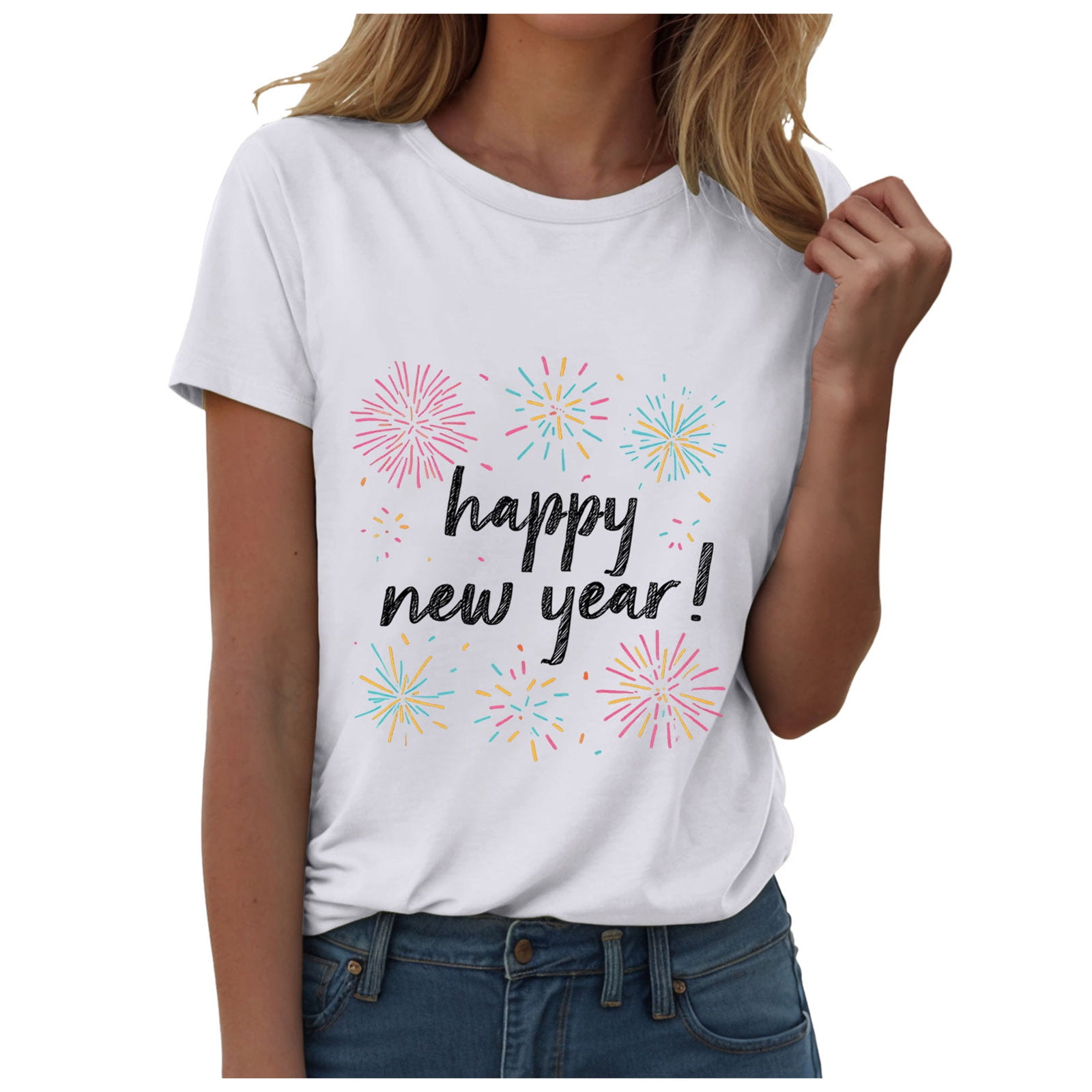 adviicd Happy New Year T-Shirt for Women New Year's Eve Party 2026 ...