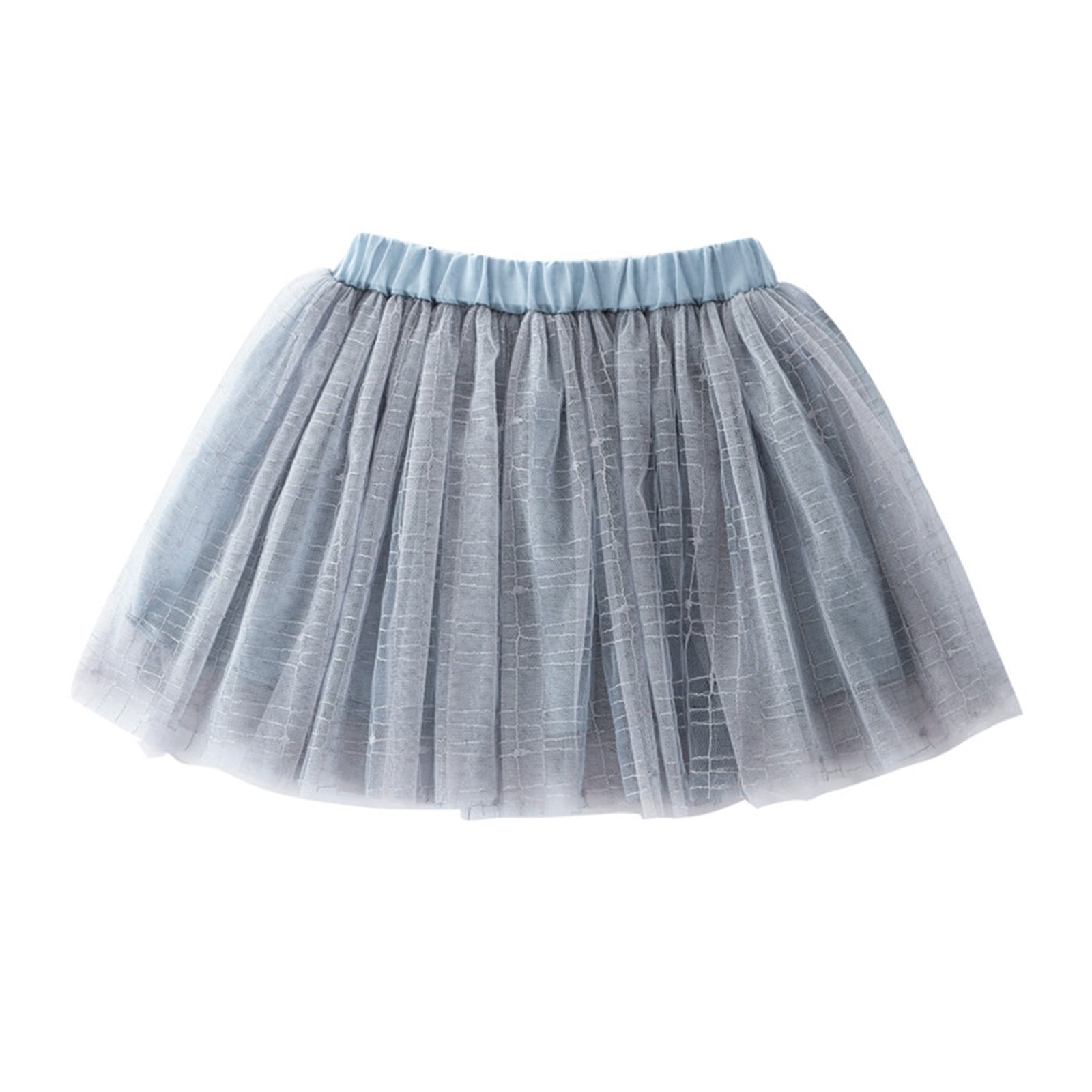 Adviicd High Waist Girls Metallic Skater Skirts Shiny Flared Holographic Grey6 8 Years