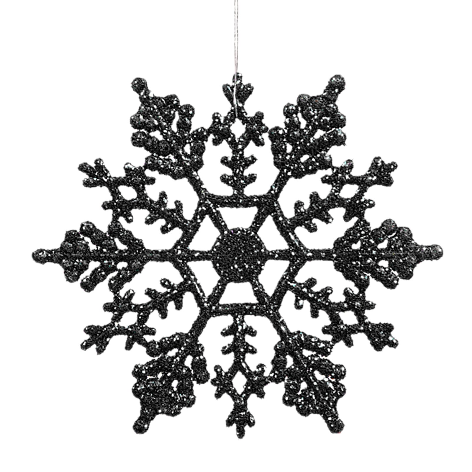 adviicd Large Snowflakes Set of 24 White Glittered Snowflakes Huangliao ...