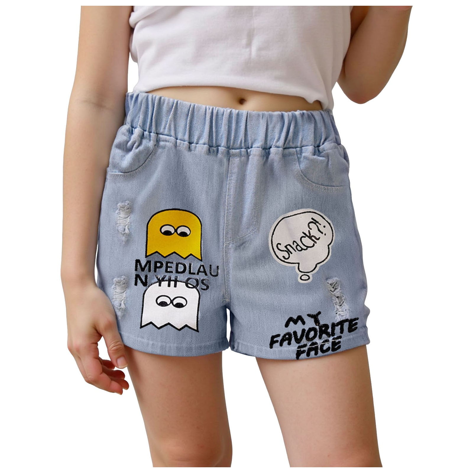 adviicd Little Girl Shorts Girls Casuals Denim Shorts Bermuda Casual ...
