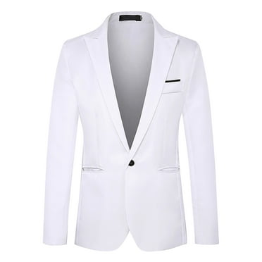 Cloudstyle Men's Slim Fit One Button Solid Suit Blazer Jacket Casual ...