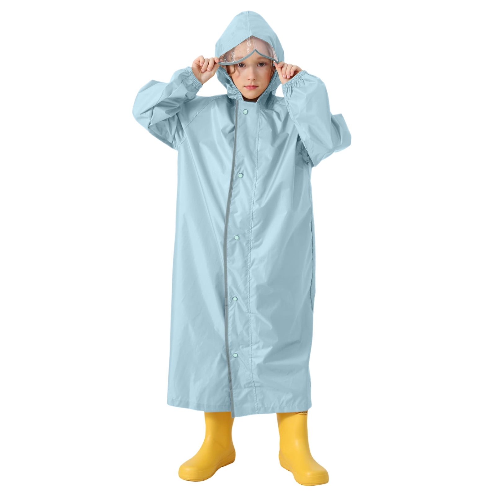 adviicd Rain Coats for Girls Kids Rain Poncho Reusable Boys Girls Rain Jackets Emergency with ...
