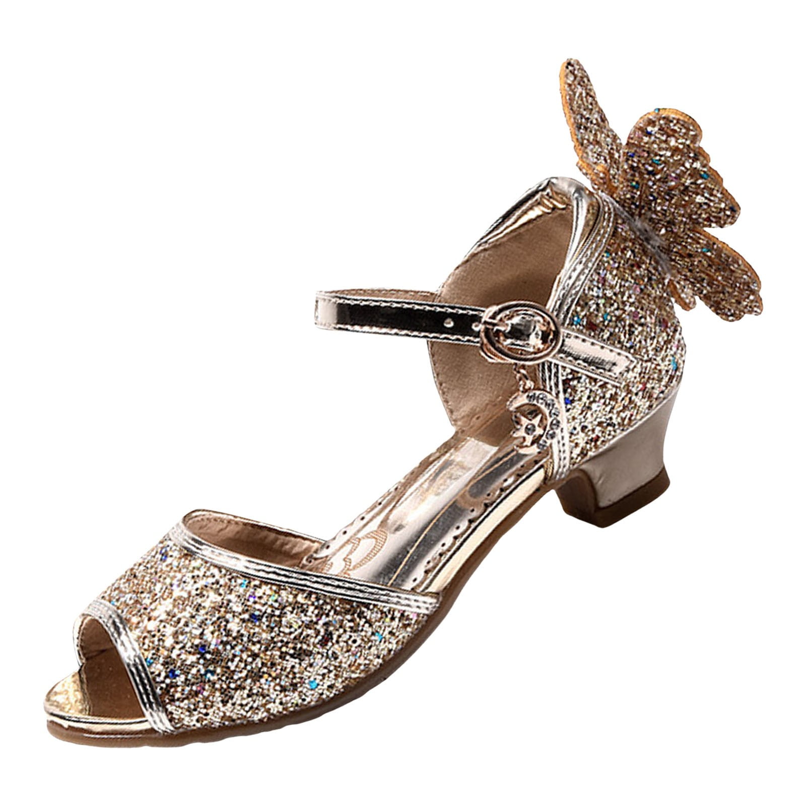 adviicd Sandals for Toddler Girls Girls Sandals Heel Dress Open Toe Princess Sandals Flower ...