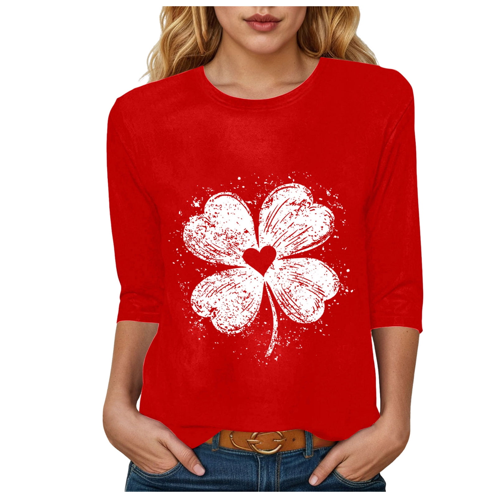 adviicd St. Patrick's Day Shirt for Women Irish Shamrock Pullover ...