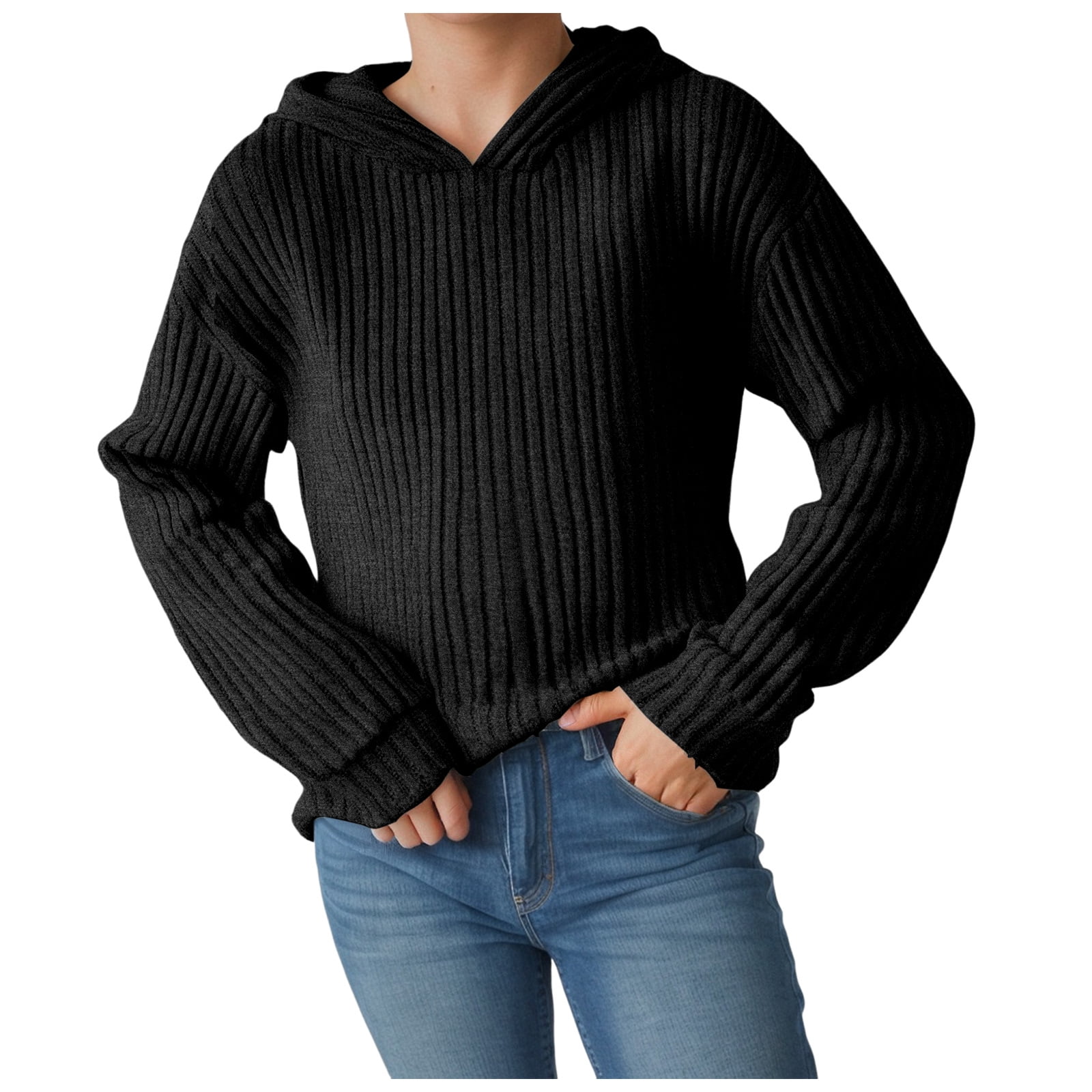 adviicd Sweatshirts for Women Trendy Solid Color Long Sleeve Pit Stripe ...
