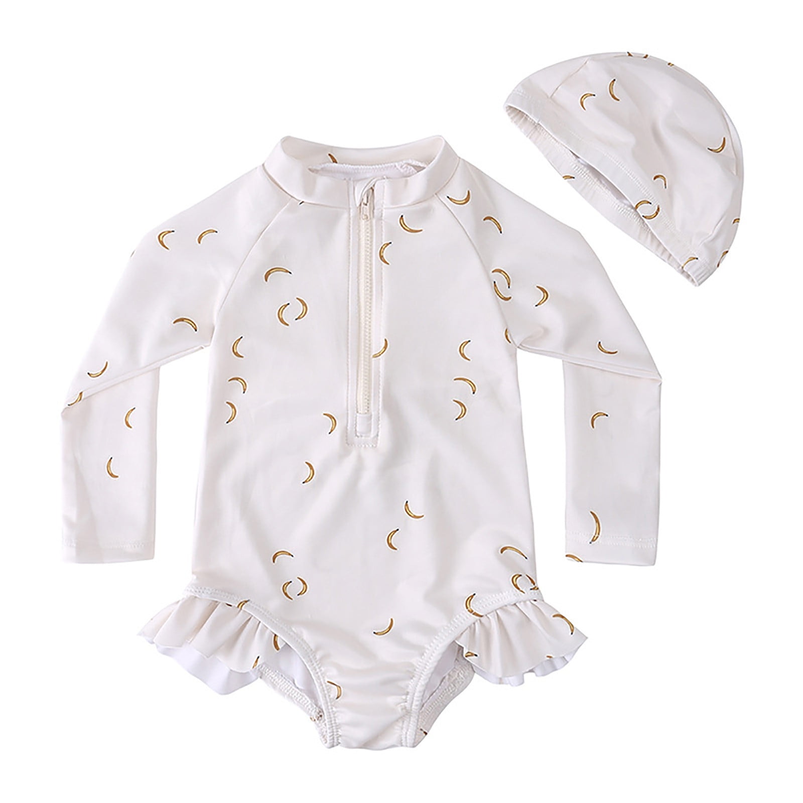 adviicd Swimsuit for Girls Girls Long Sleeve Rash Guard One Piece ...