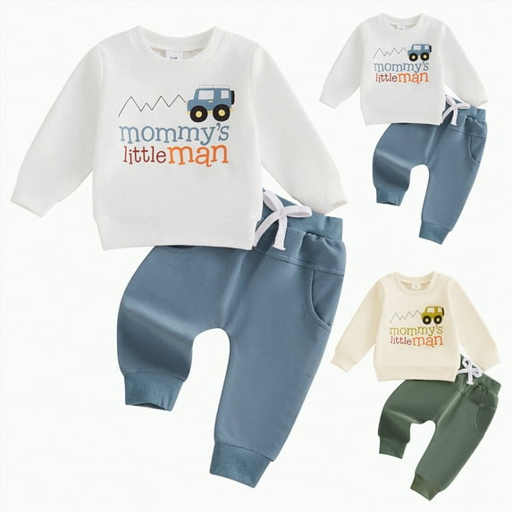 adviicd Toddler Baby Boy Clothes Letter Print Long Sleeve Sweatshirt ...