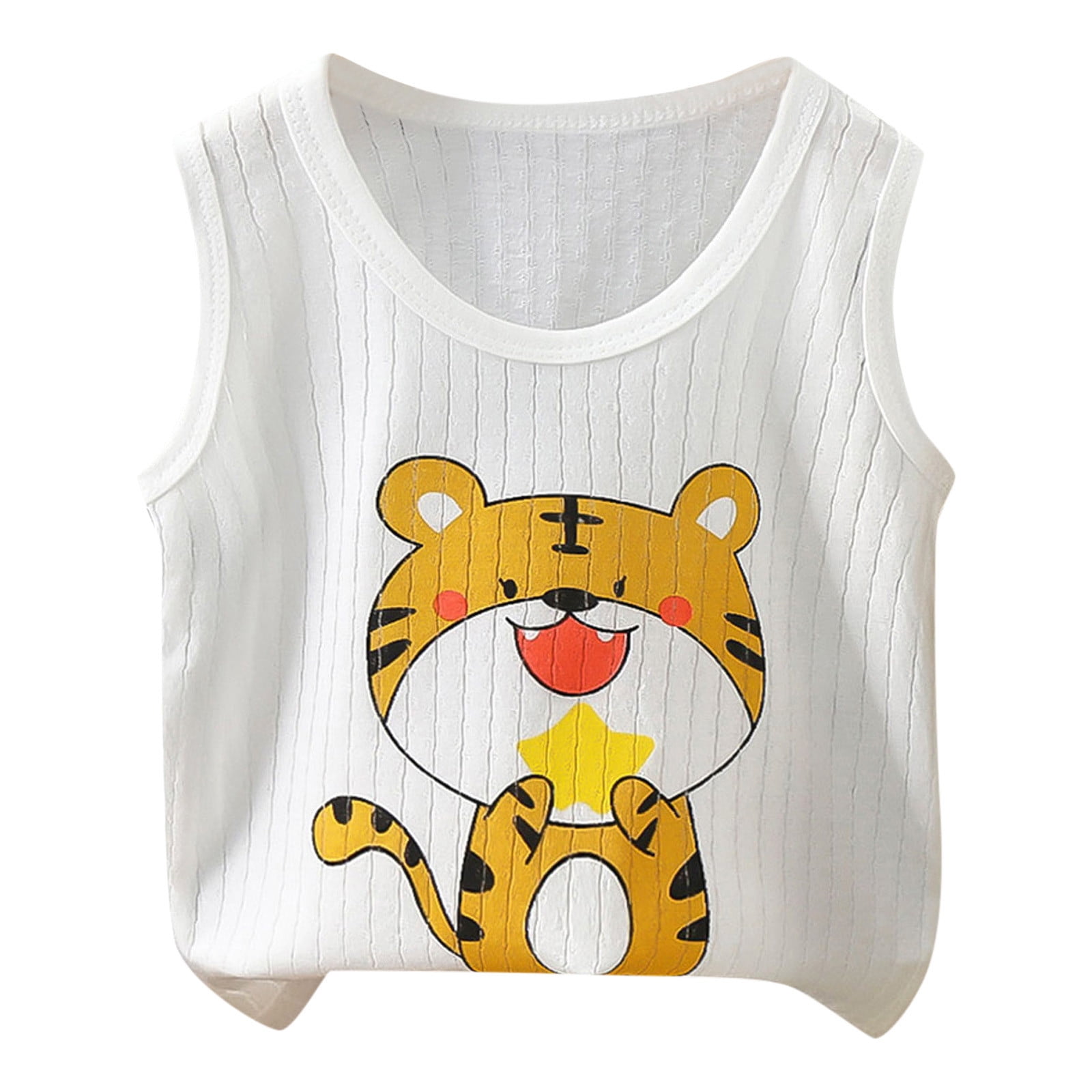 adviicd Toddler Baby Boys Cotton Sleeveless Tank Top Cartoon Animal ...