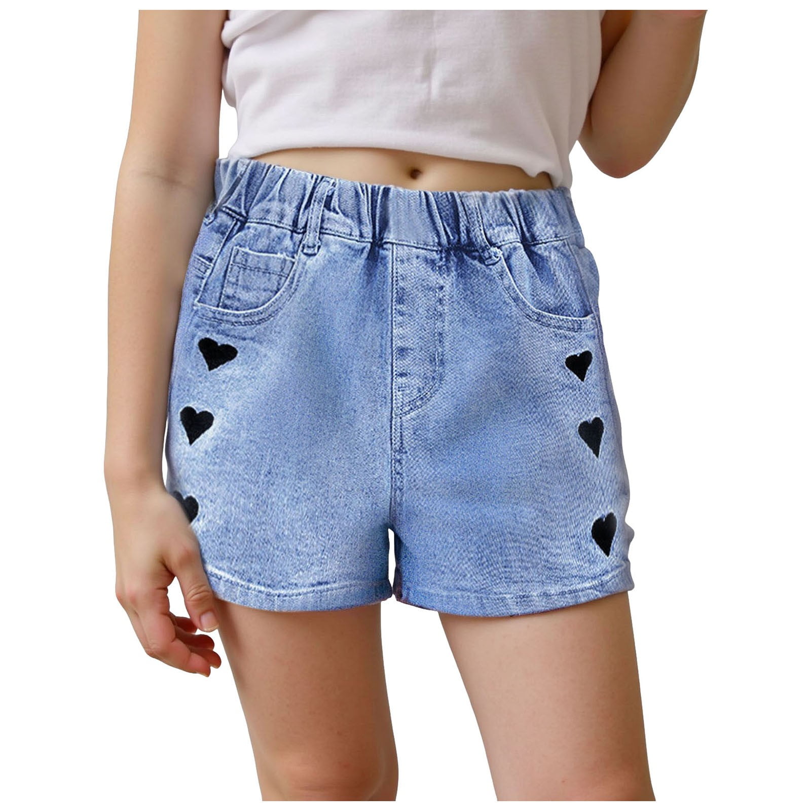 adviicd Toddler Girls Shorts Girls Stretchy Shorts High Waisted Casuals ...