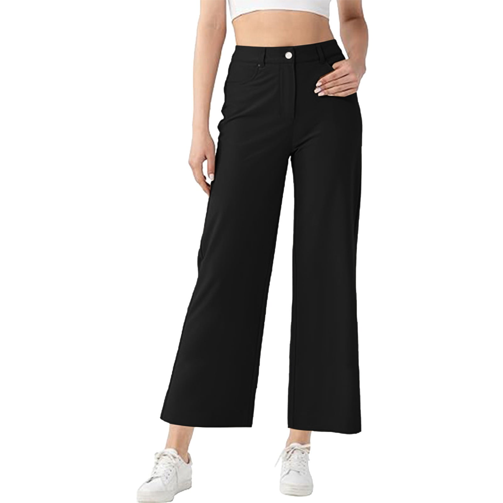 adviicd Wide Leg Pants Woman Women's Stretchy Dress Pants Pull-on ...