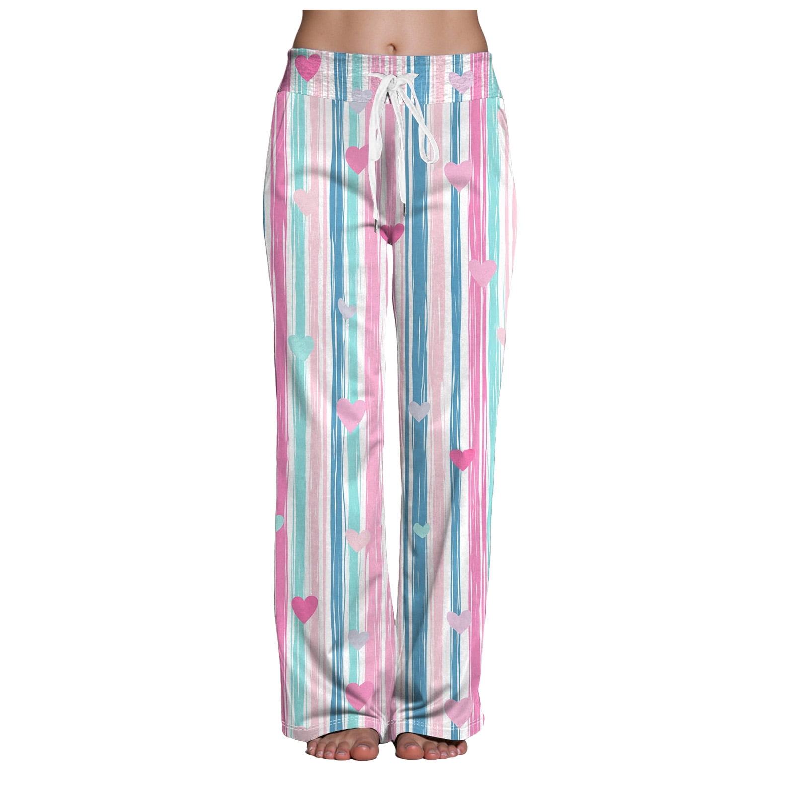 adviicd Women's Graphic Pant Colorblock High Waisted Straight Leg ...