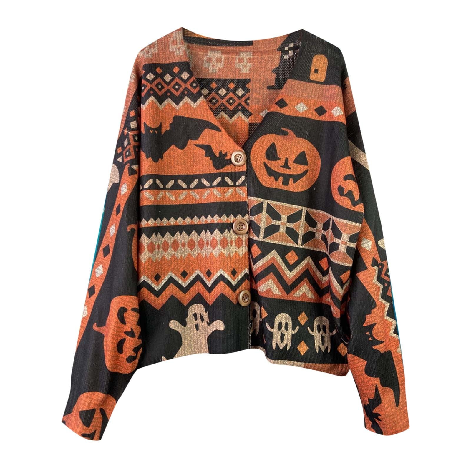 adviicd Women's Halloween Cardigan Sweaters Fall Winter Button Down ...
