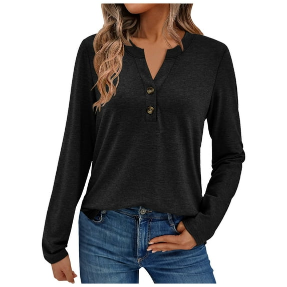 adviicd Women's Long Sleeve Shirts Fall Fashion Dressy Casual Tops ...