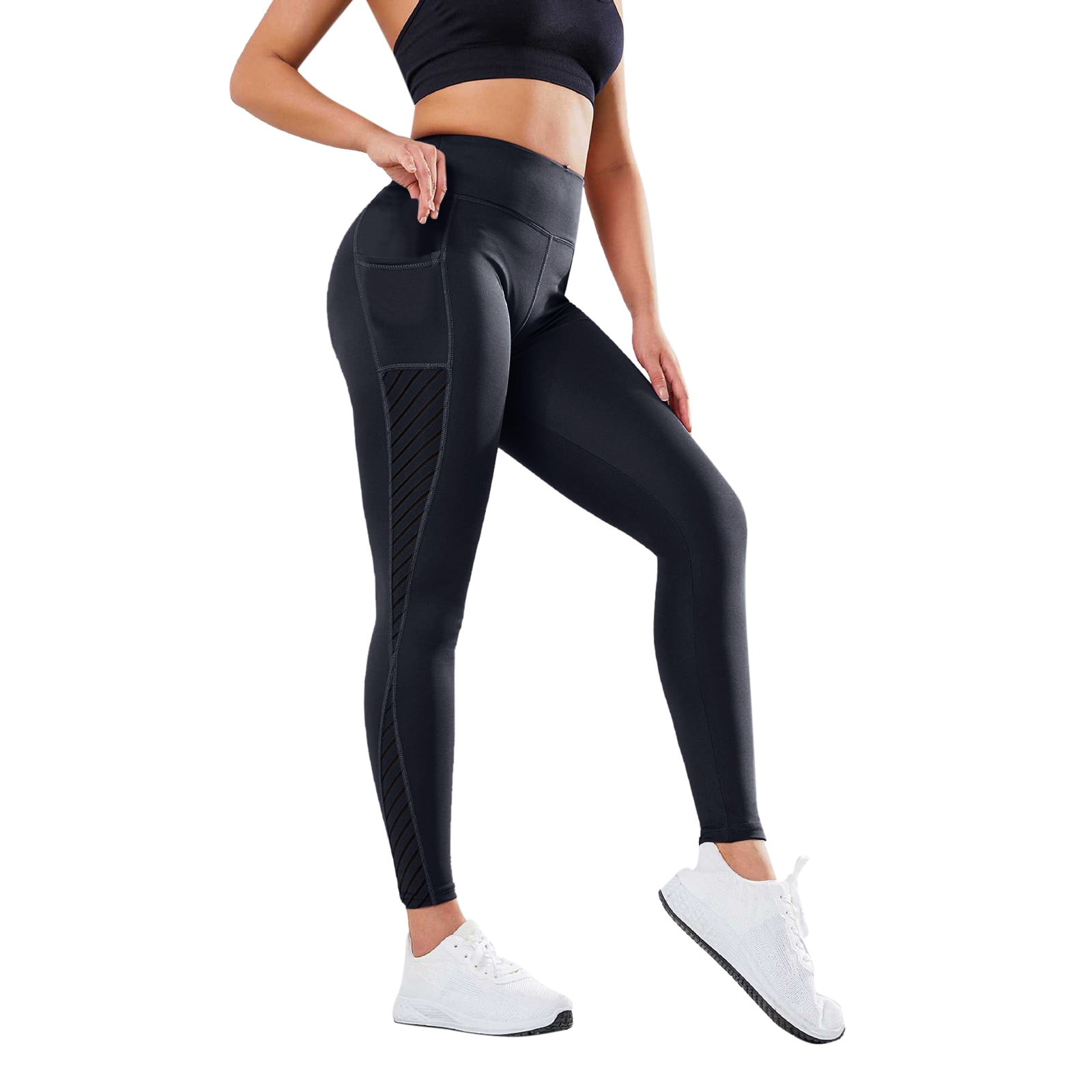 adviicd Women's Mesh High Waisted Seamless Leggings for Women Tummy ...
