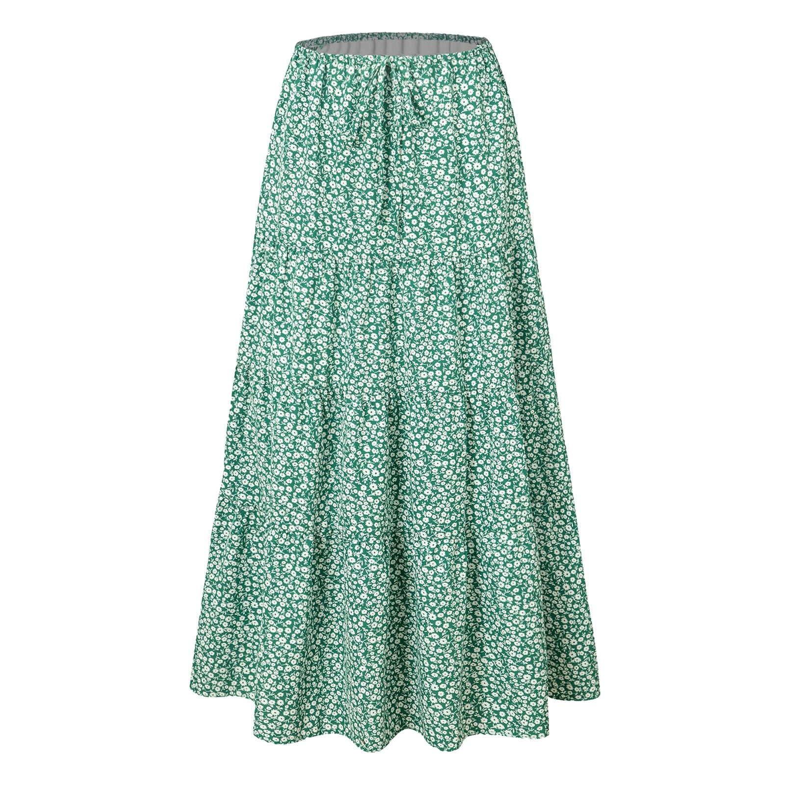 adviicd Women's Summer Casual Elegant Smock Layered Tiered Maxi Skirt ...