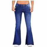 adviicd Womens Stretchy Low Rise Butt Lifting Flare Jeans Denim Bell ...
